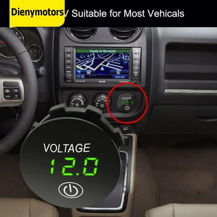 DC12V-24V Vehicle Touch Voltmeter Car Panel Digital Voltage Meter for ...