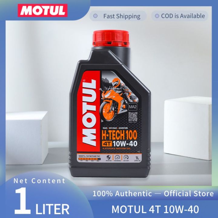 Motul H-Tech 100 10W40 Fully Synthetic 4-Stroke Motorcycle Oil 1L For ...