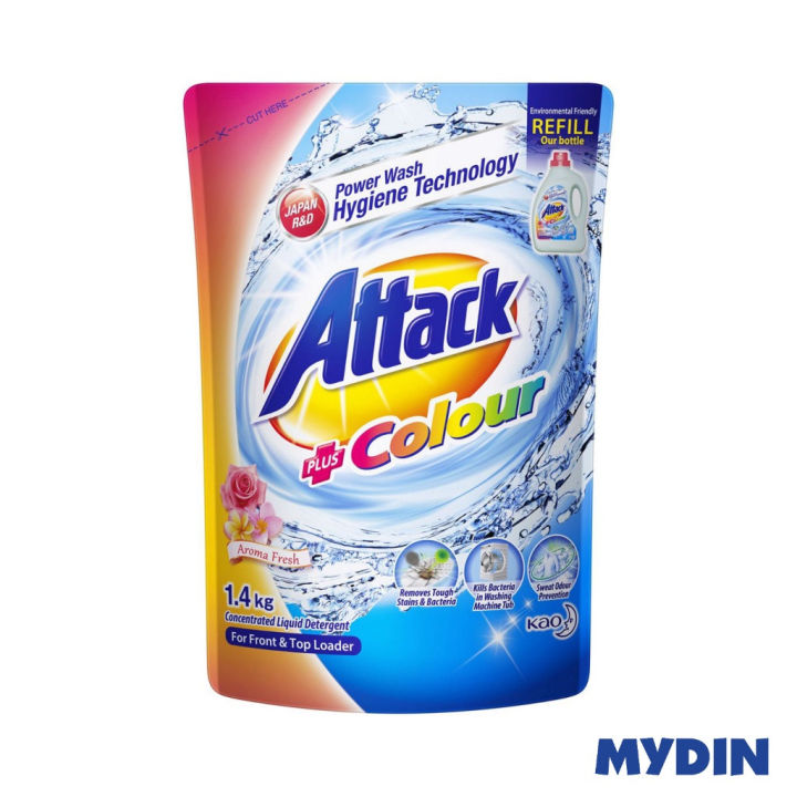 Attack Colour Liquid Detergent Refill (1.4kg) | Lazada