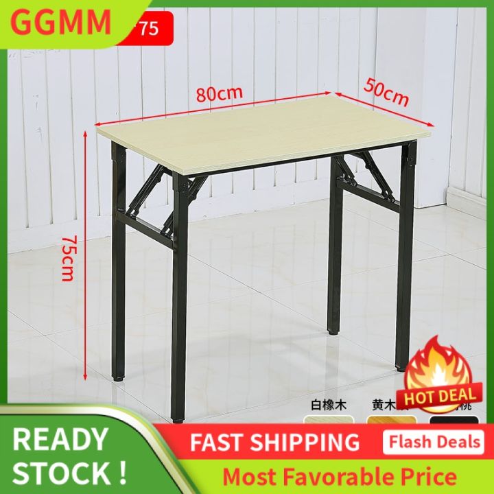 [COD] Simple rectangular folding table long computer desk writing portable office conference ...