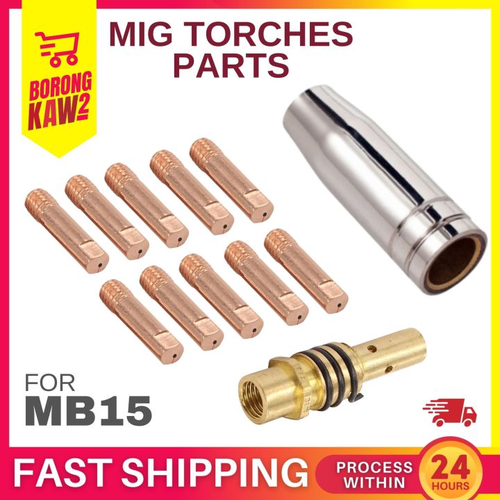 MB15 MIG CO2 Welding Torch of Conical Nozzle / Shield Cup / Gas Nozzle ...