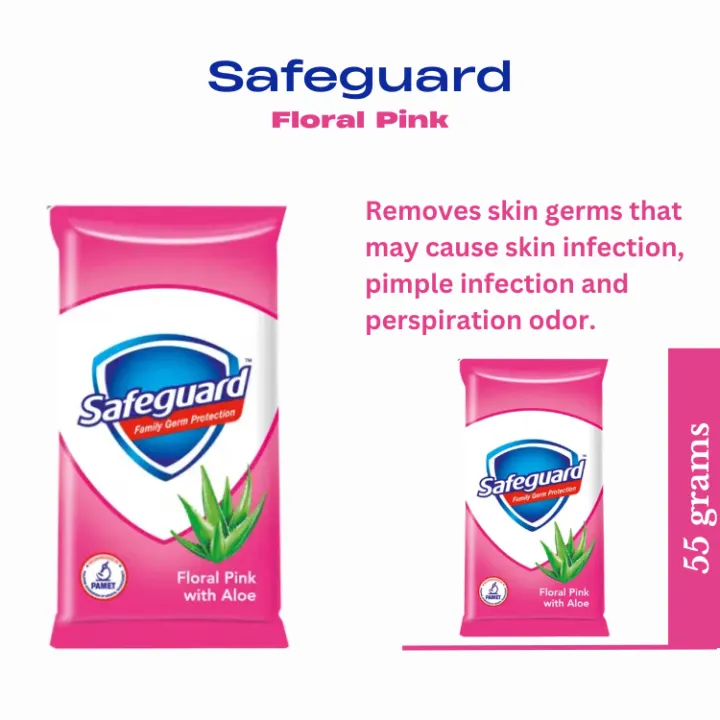 Safeguard Soap Bar White Camellia and Floral Pink 55 grams for 6 pcs ...