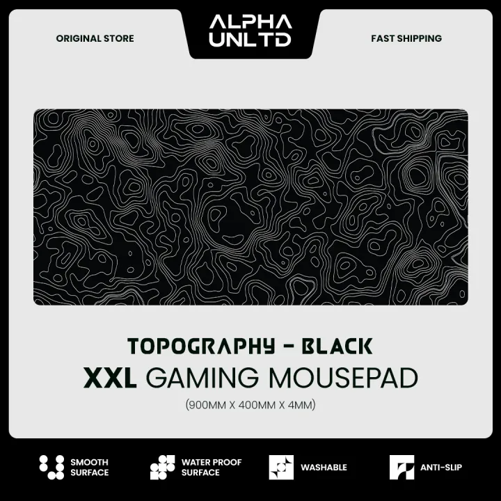 Alpha Unltd Gaming Mousepad XXL | Topography | (900x400x4mm) | Lazada PH