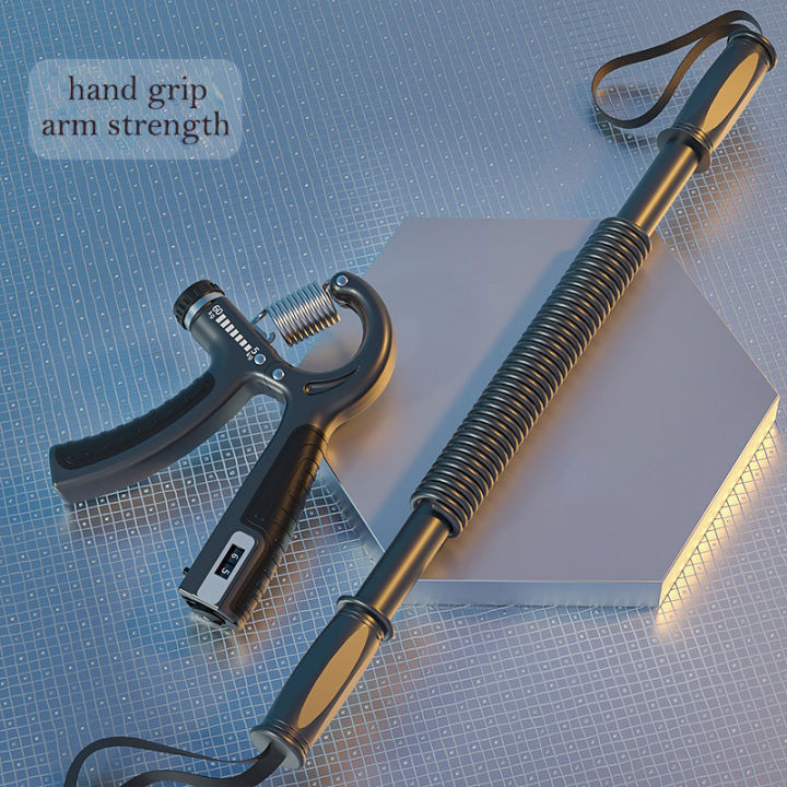 Power Twister Bar Spring Arm Strength Hand Gripper Gym Exercise ...