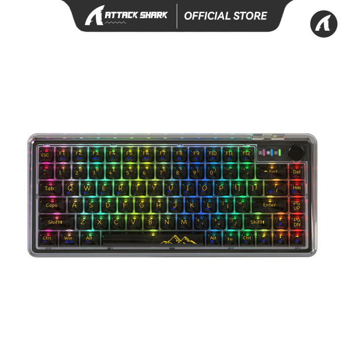 ATTACK SHARK K75 Pro Transparent Mechanical Keyboard 75% TKL Gasket ...