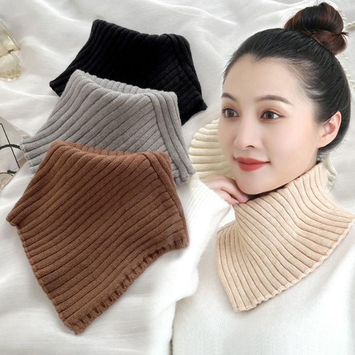 BETTERFORM Winter Detachable Windproof Warm Turtleneck Knitted Fake ...