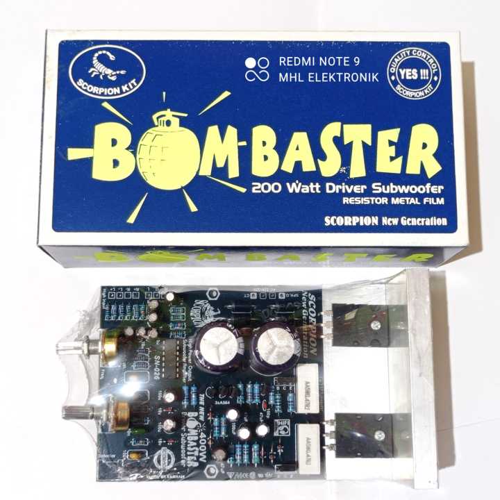 KIT DRIVER SUBWOOFER 200 WATT BOMBASTER BY SCORPION POWER AMPLIFIER ...