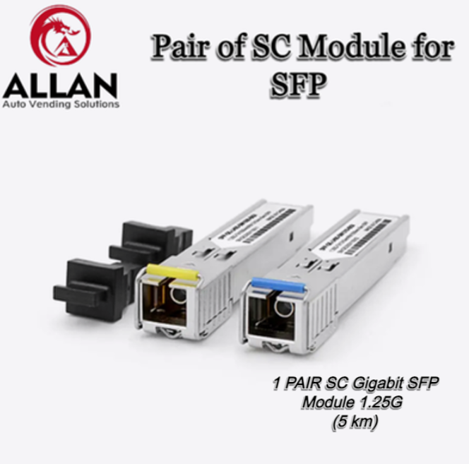 ALLAN 1 Pair Gigabit SFP Module 1.25G SC 1310nm/1550nm 5km Fiber Optic ...
