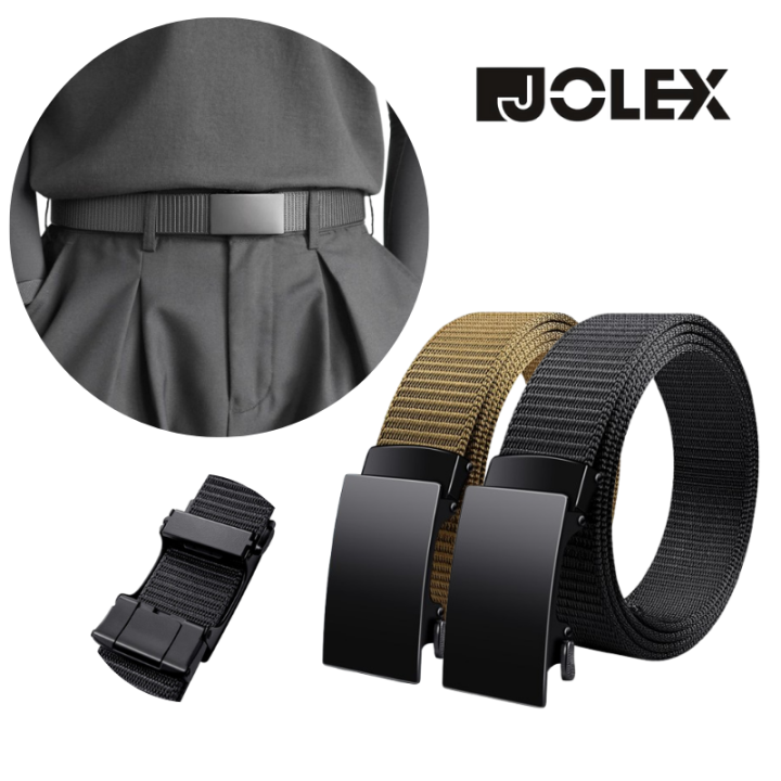 Jolex Formal Casual Jeans Automatic Smooth Nylon Belt Pants Belt Men ...