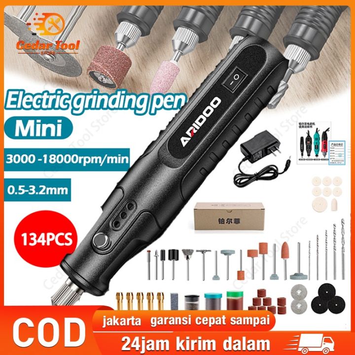 134pcs Bor Mini 12V DC 18000 RPM Mini Drill Electric Engraver Grinder ...