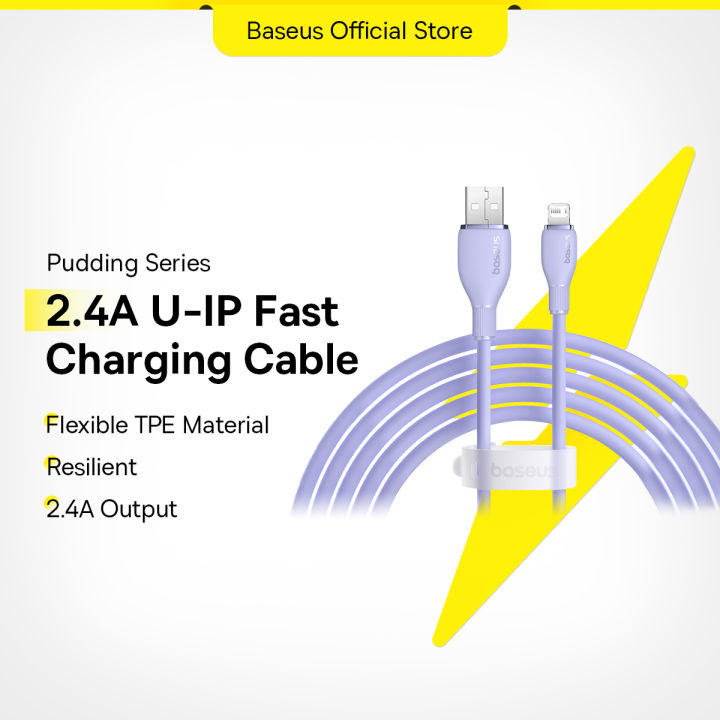 Baseus 2.4A Fast Charging Cable 2m/1.2m 480Mbps Data Cable USB to IP ...