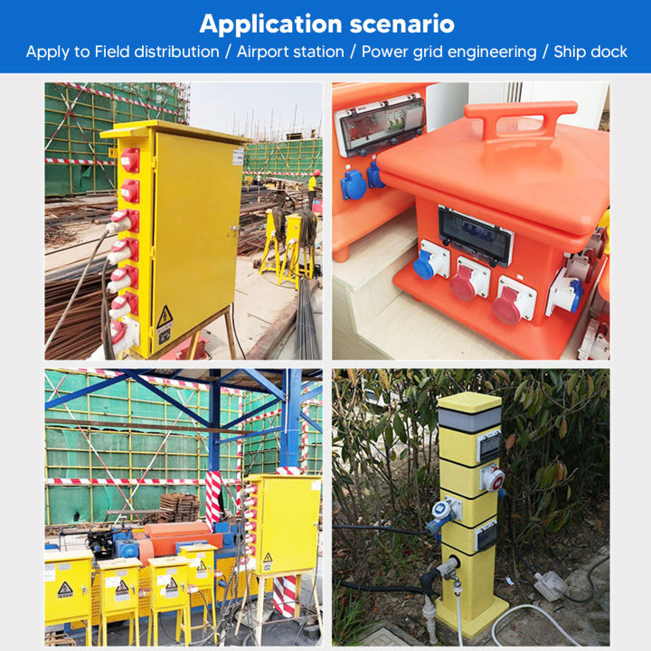 Power Socket 3 Phase 5 Pin AC380‑415V Concealed Industrial Socket for ...