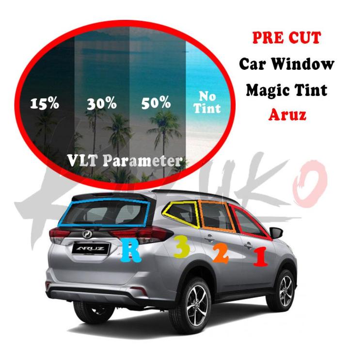 For Aruz Magic Tinted Magic Tint Kereta Ikut Bentuk Cermin Car Window ...