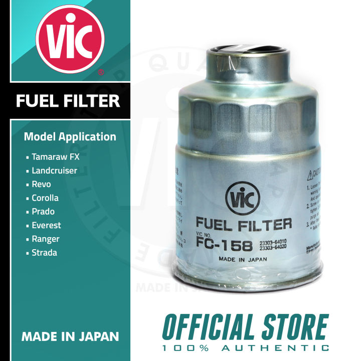 VIC Fuel Filter FC-158 for Toyota Tamaraw FX, Landcruiser, Revo ...