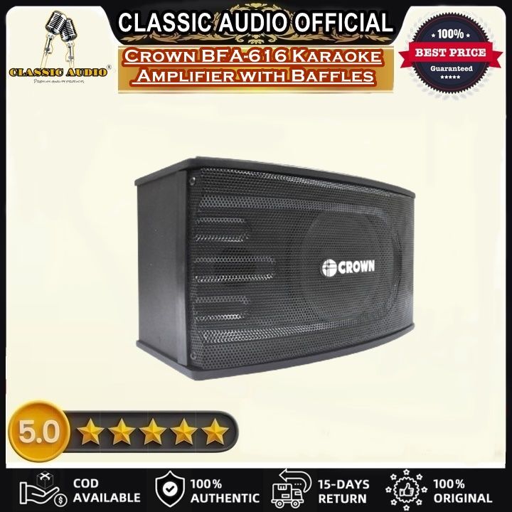 Crown BFA-616 Karaoke Amplifier with Baffles Classic Audio-Official (Original) | Lazada PH