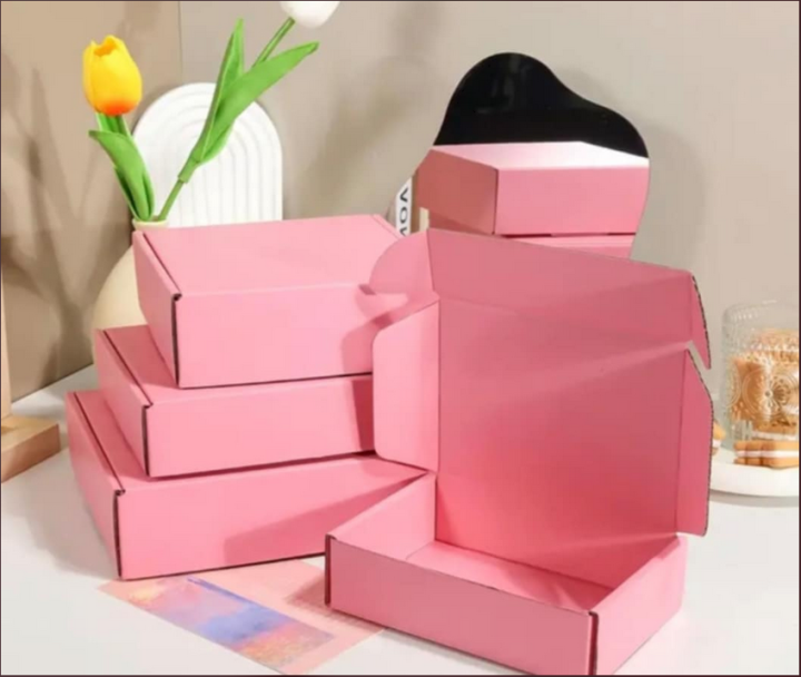 5PCS | FULL LIGHT PINK Mailer Corrugated Box ON HAND Carton box ...