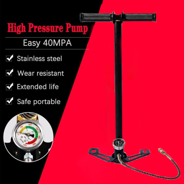 Pcp Pump for airgun 6000Psi/4500Psi High Pressure Hand Pump 3 Stage Air ...