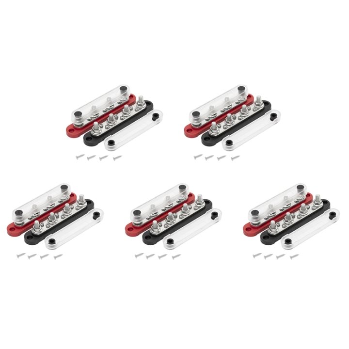 5X Terminal Block Bus Bar 48V 150A Power Distribution Block M8 Terminal ...