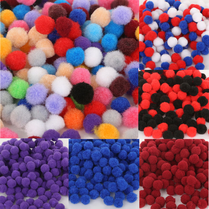 100-500pcs 10/15/20/25/30mm Mini Fluffy Soft Pom Poms Pompoms Ball ...