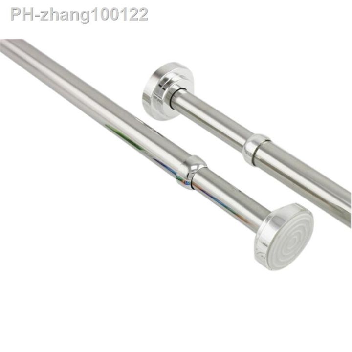 Adjustable Stainless Steel Spring Tension Rod Rail for Clothes / Towels ...