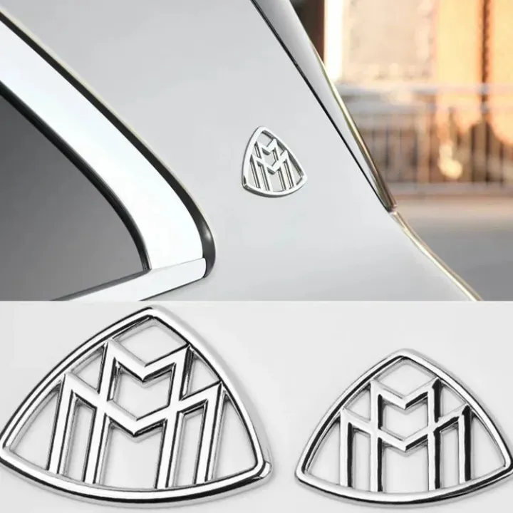 Car Wheel Cap Steering emblem Shell Sticker Chrome Emblem For Maybach ...