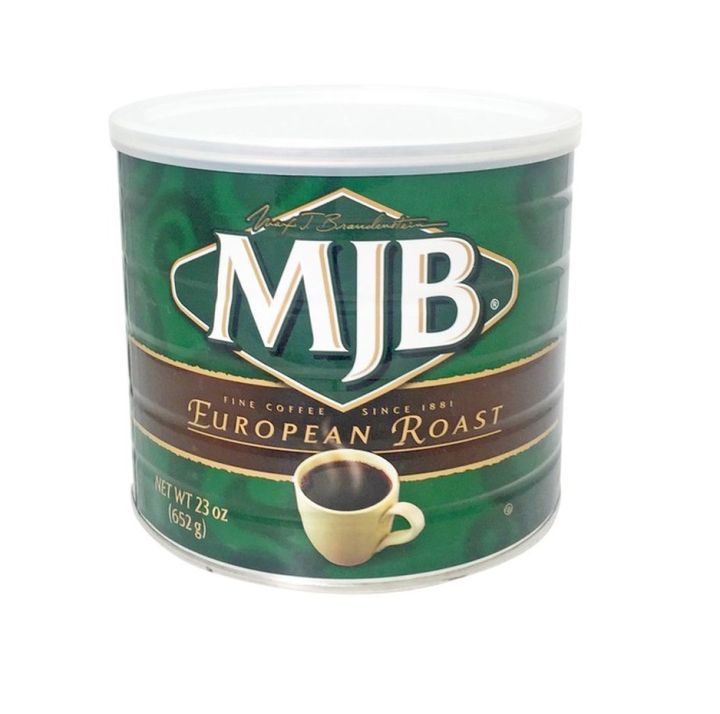 MJB COFFEE DARK EUROPEAN ROAST GROUND COFFEE 23 OZ 652Grams in Can ...