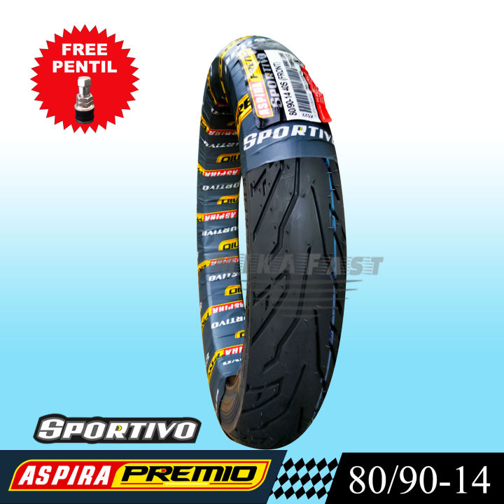 Ban Aspira Premio SPORTIVO 80/90-14 Tubeless | Lazada Indonesia