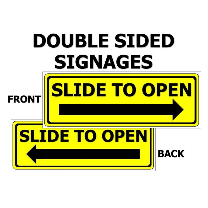 Double Sided Signages | Slide to Open | Signage | Sign Boards | Slide ...