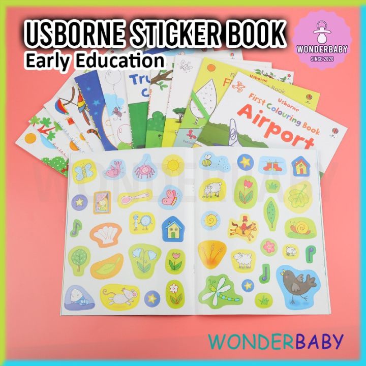 PREMIUM Usborne Coloring book with Sticker/Dot to Dot/ABC English ...