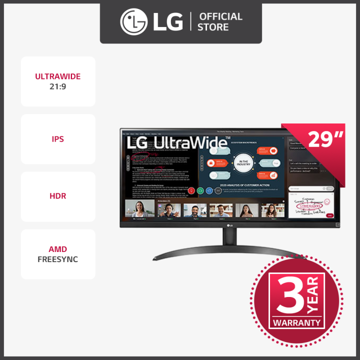 LG 29" 29WQ500-B UltraWide FHD IPS Monitor 75Hz / 2560 x 1080 / HDMI ...