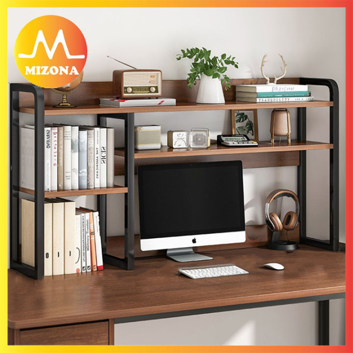Mizona Desk Bookshelf Desktop Storage Shelf Simple Computer Table Small ...