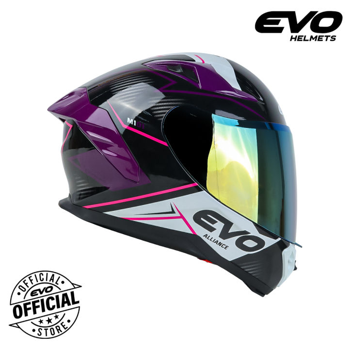 EVO M1-01 Alliance Dual Visor Full Face Helmet with Free Clear Lens ...