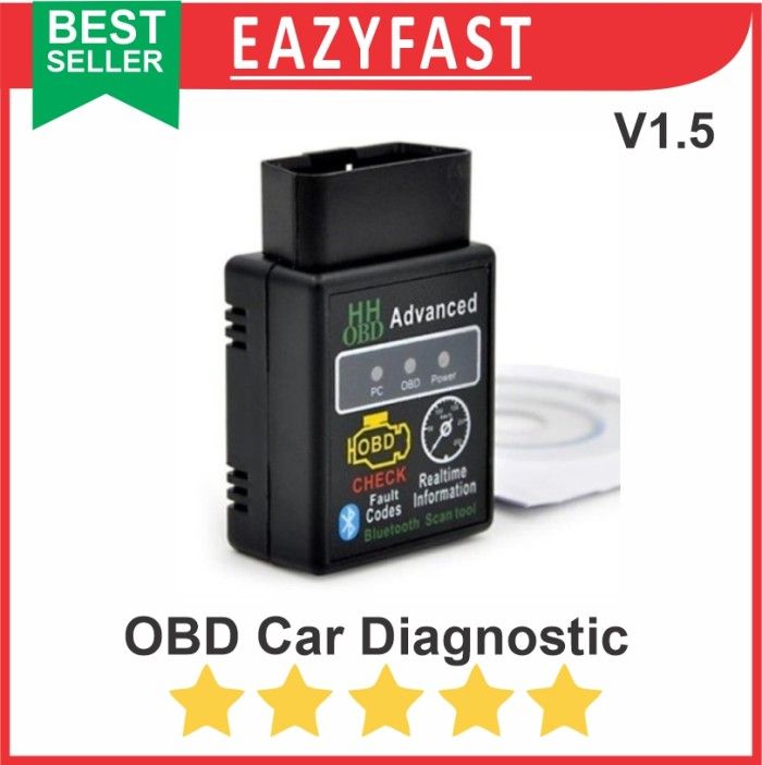 OBD2 OBD 2 1.5 v1.5 Alat Scan Scanner Mobil Wifi Bluetooth ELM327 ECU ...