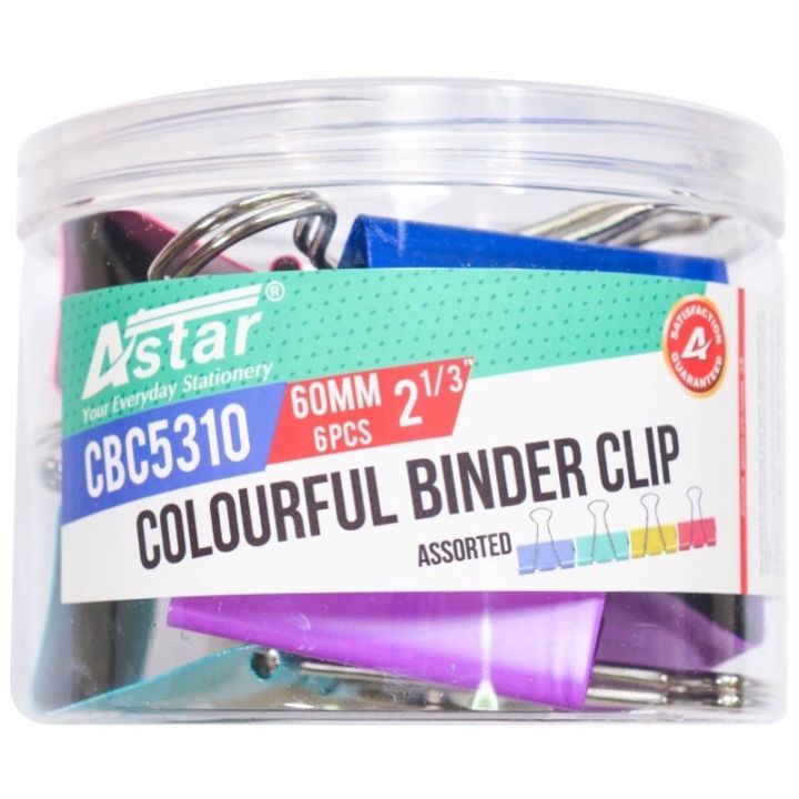 Astar Colourful Binder Clip 60mm CBC5310 | Lazada