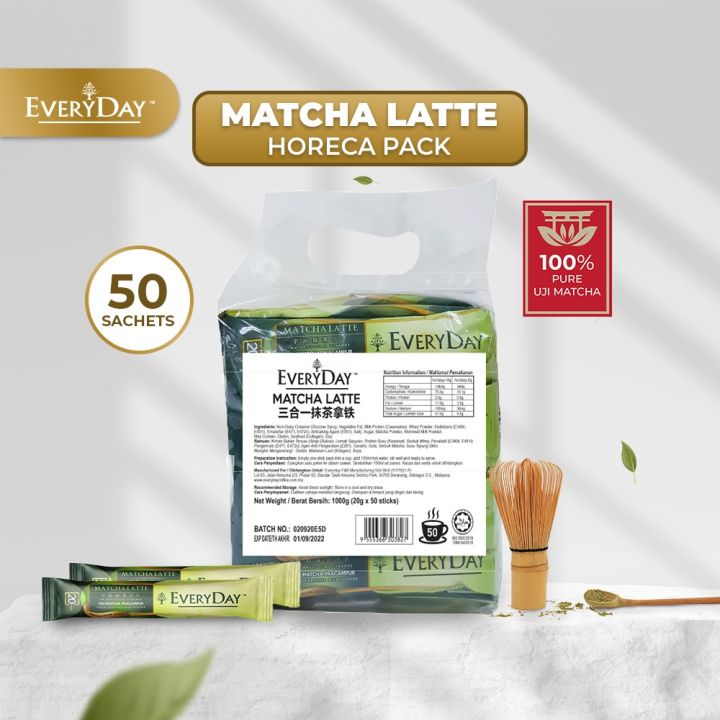 EVERYDAY Matcha Latte - Horeca Pack (20g x 50 Sachets) | Lazada