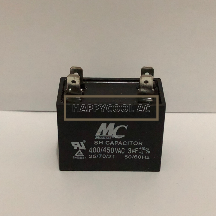 Kapasitor Fan 3 uF / 3 mikro Merk MC 4 kaki Capacitor Fan AC 3 mikro ...