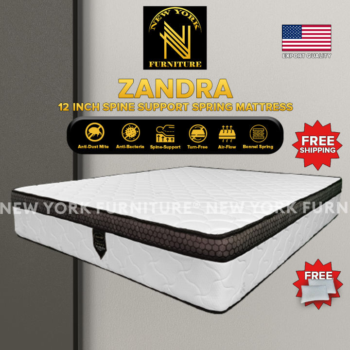Free Shipping / Zandra 12inch Spine Support Spring Mattress / Tilam / 床 ...