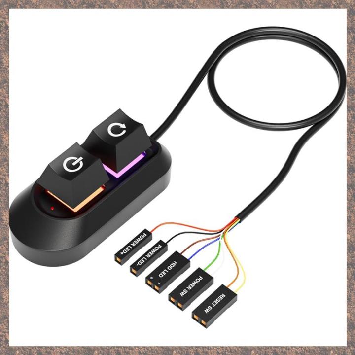 RGB LED Lights Computer Desktop Switch PC Motherboard External Power on ...