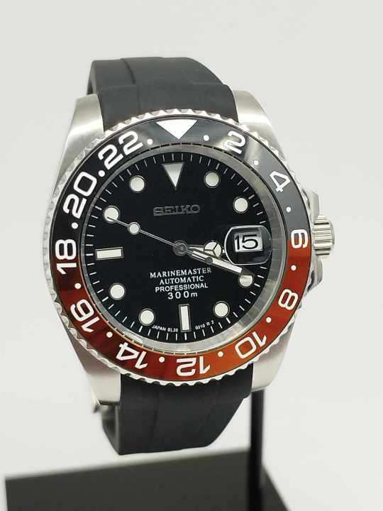 NH35 AUTOMATIC MOVEMENT CUSTOM BUILD WATCH -COKE GMT, MARINEMASTER DIAL ...