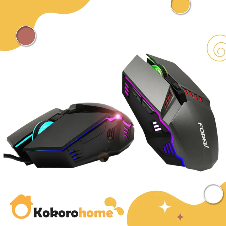 KOKORO Forev FV-Q3 Wired Mouse Light Game Esports Mechanical Mute ...