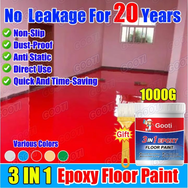 1000G3 In 1 Wear-Resistant Water-Based Cement Epoxy Floor Paint For ...