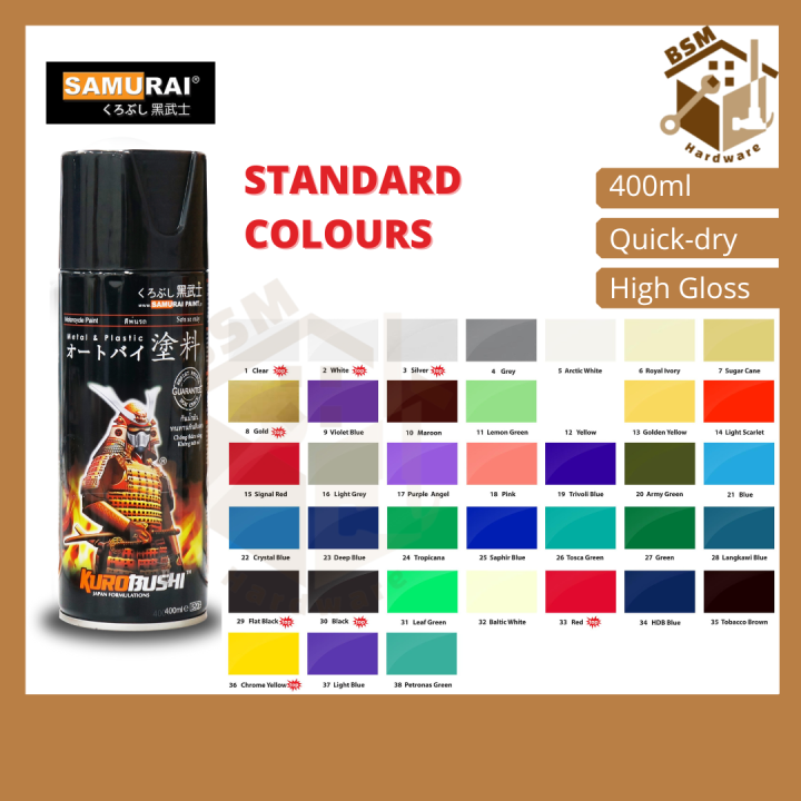 BSM Samurai Spray Paint Standard Colours Motorcycle Paint Spray cat Cat ...