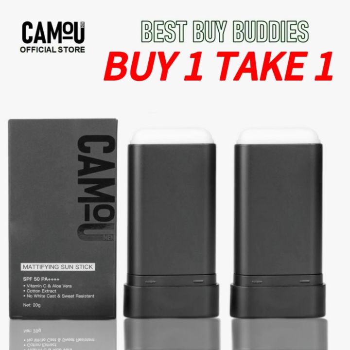 BUY1TAKE1 Camou Men's Mattifying Face Sunscreen Stick SPF 50 PA Oil ...