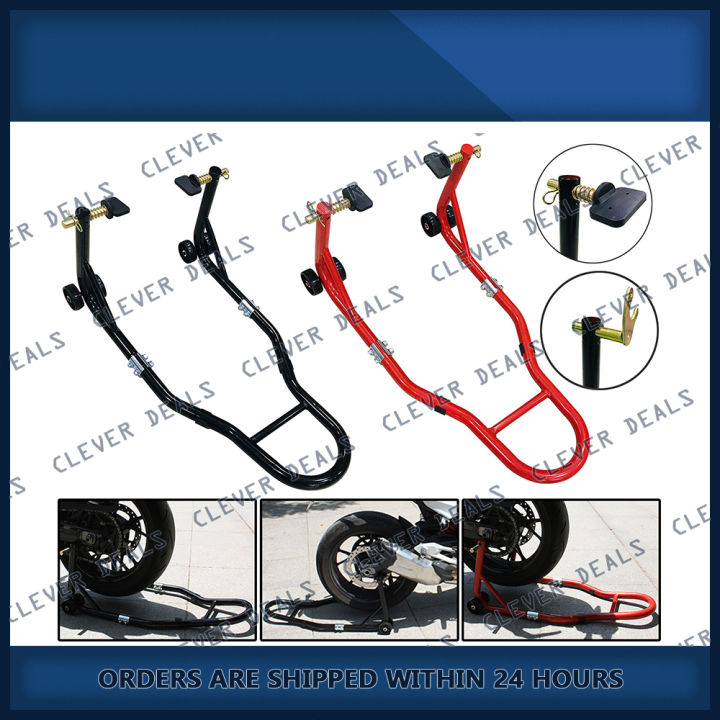 2 in 1 Paddock Stand Foldable Heavy Duty For Motorcycle Swing Arm or ...