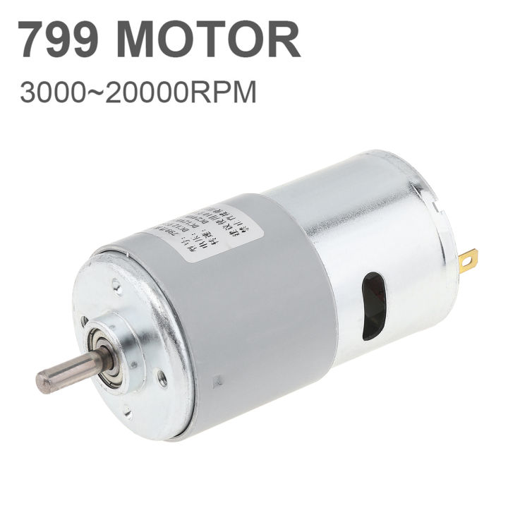 799 DC Motor 12-24V 20000RPM Large Torque Micro Motor with Double Ball ...