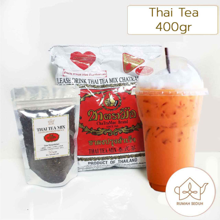 Chatarmue Thai Tea 400gr merah - Teh Thailand Milk Tea Cha Tra Mue | Lazada Indonesia