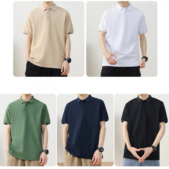 Korean Honeycomb Cotton Plain Polo Shirt For Men | Lazada PH