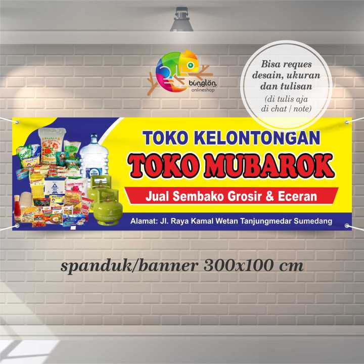 Spanduk Banner Toko Kelontongan, Toko Sembako | Lazada Indonesia
