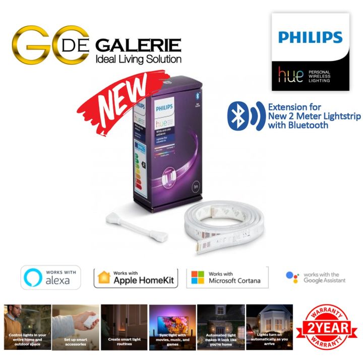 Philips Hue Light Strip Plus 1M (1 Meter EXTENSION ONLY) - Wifi Smart ...