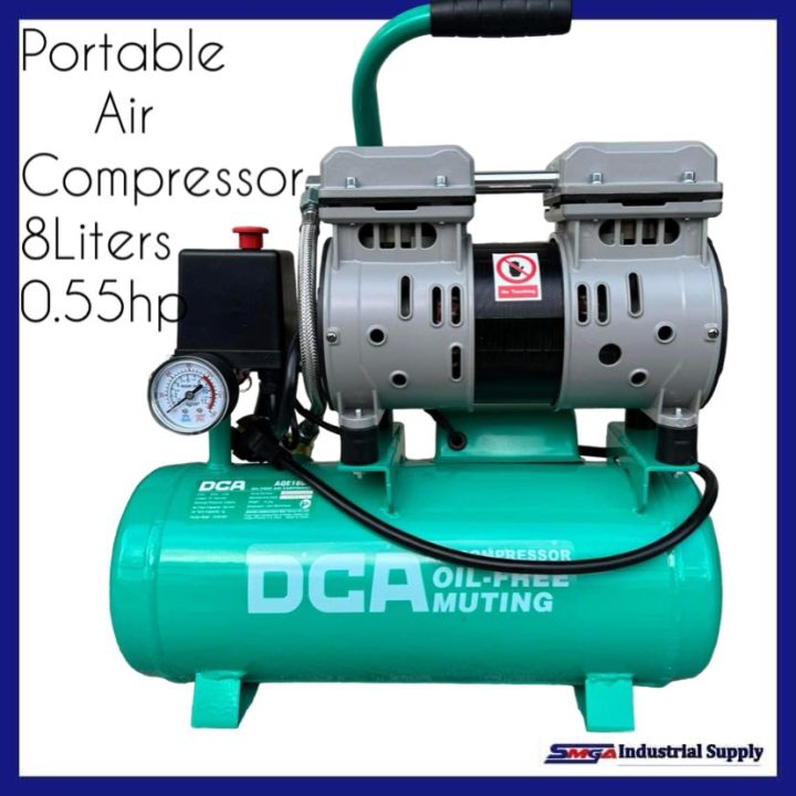 Dca Portable Air Compressor 8Liters AQE1608L OIL LESS | Lazada PH